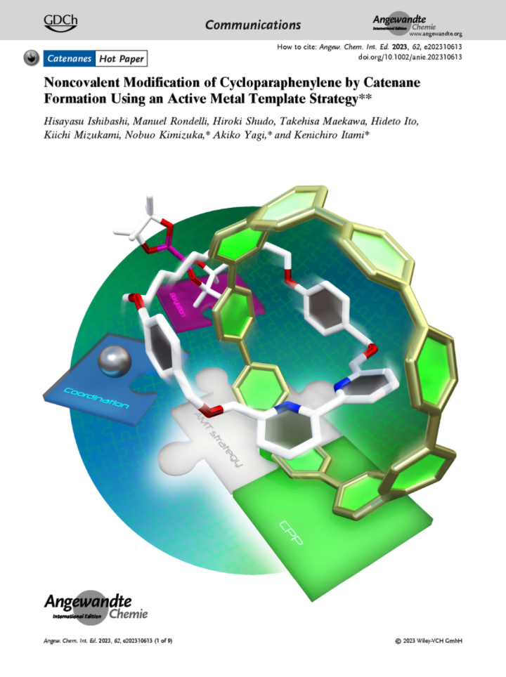 石橋くんのCPPカテナン論文がAngewandte誌のFrontispieceに選ばれました！ | Itami Molecule Creation Laboratory, RIKEN